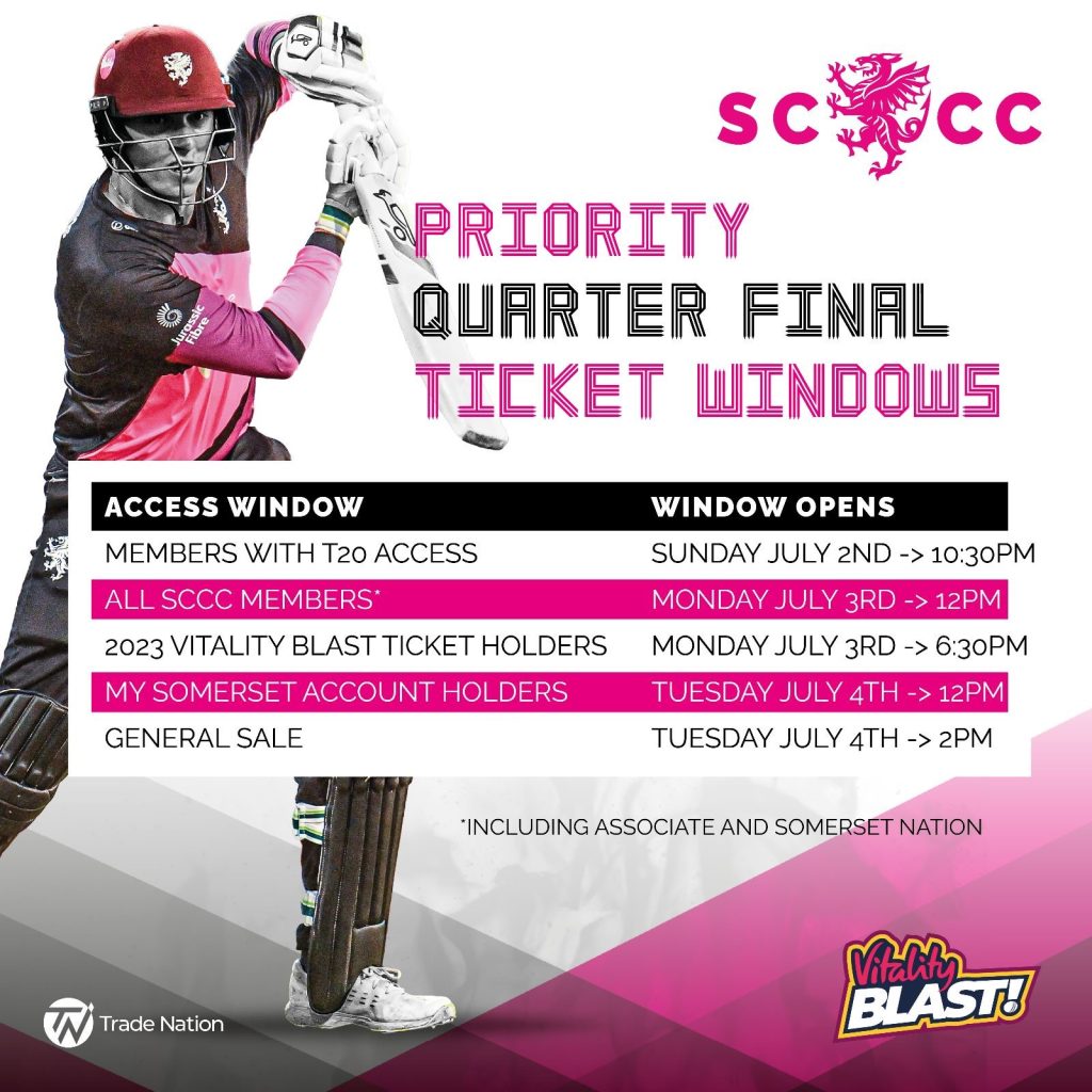 Quarter-Final Ticket Information & FAQs - Somerset