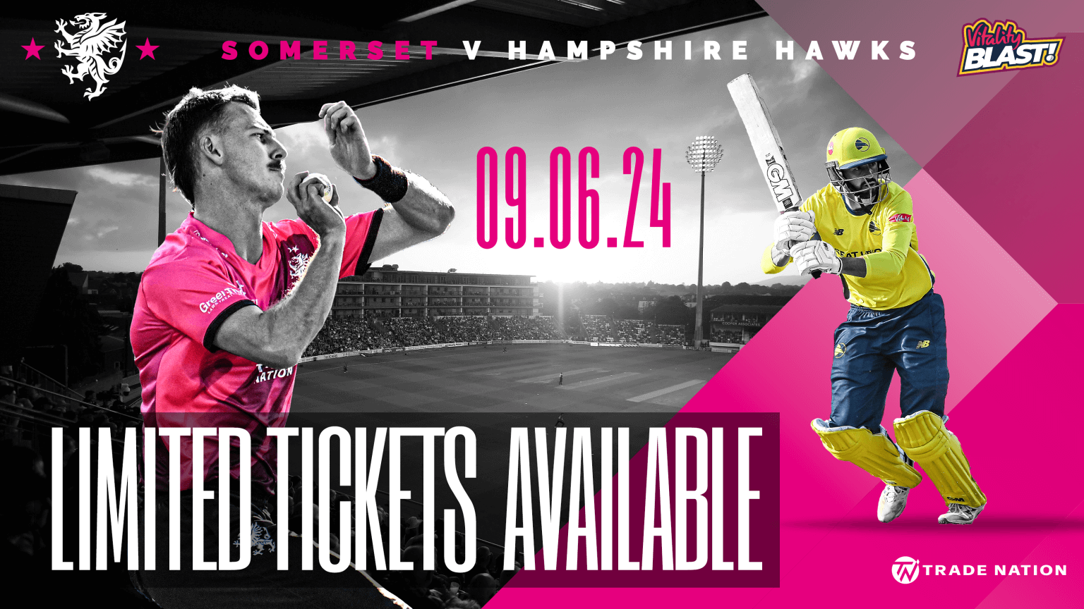 Limited ticket availability for Hampshire Hawks T20 on Sunday - Somerset