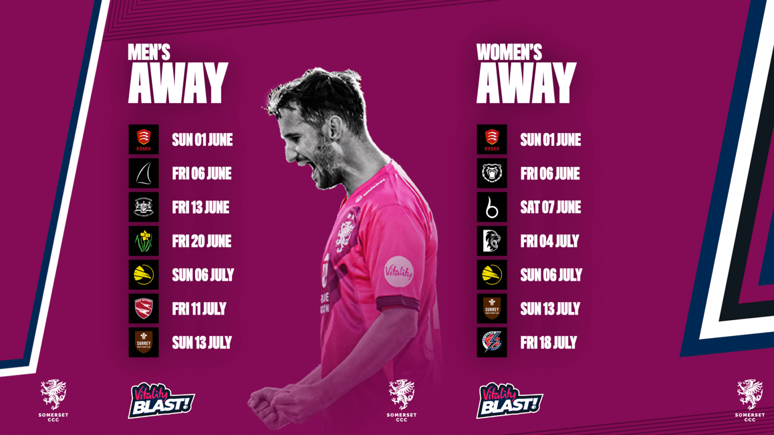 Historic 2025 Vitality Blast schedule confirmed - Somerset