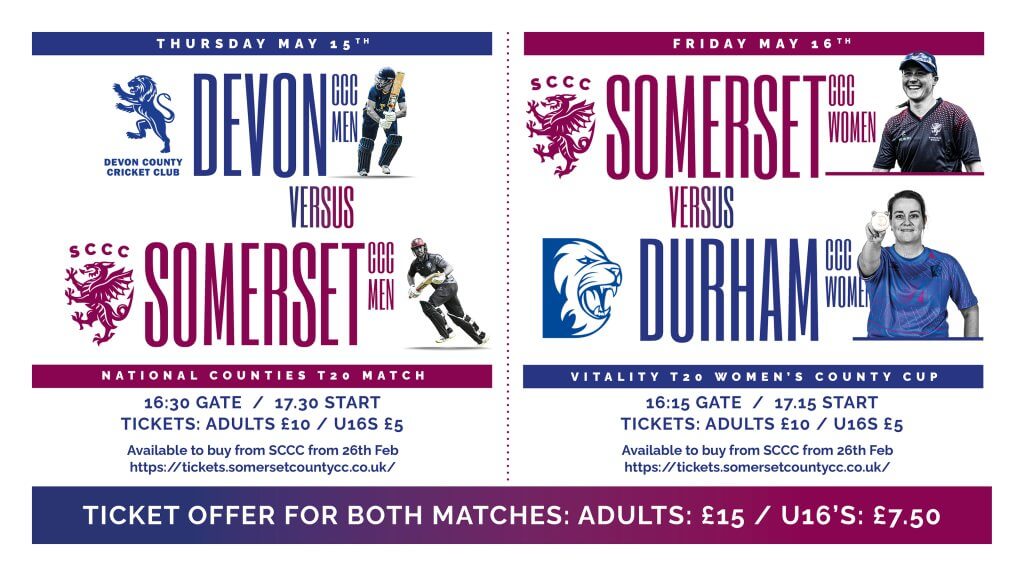 Somerset Men and Women to play at Exmouth: Tickets on Sale - Somerset